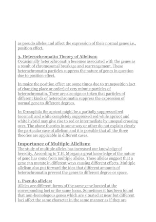 Multiple allel | PDF