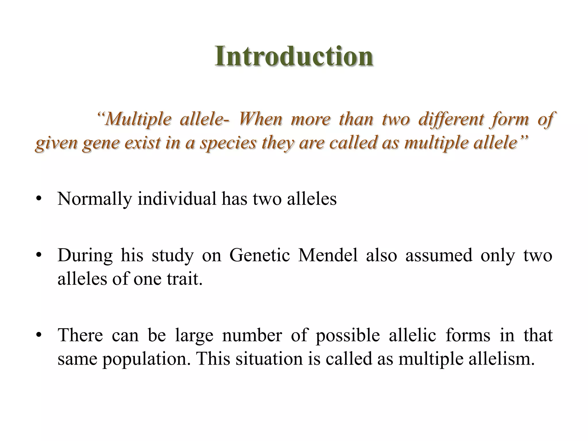Multiple allele | PPTX