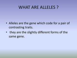 Multiple alleles | PPT