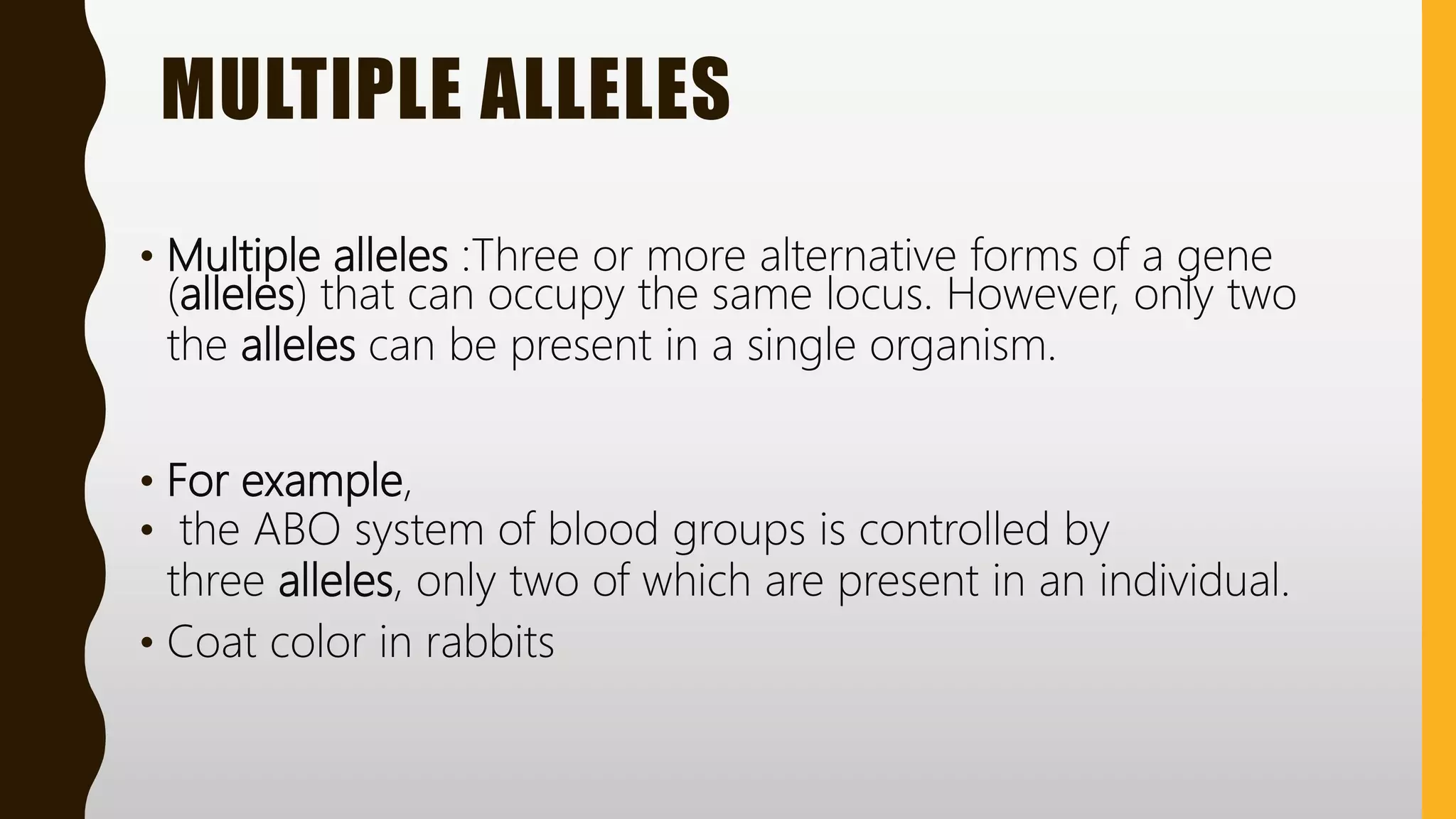 Multiple alleles | PPTX