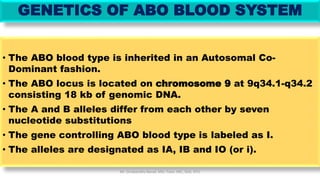 MULTIPLE ALLELES AND BLOOD GROUPING | PPTX