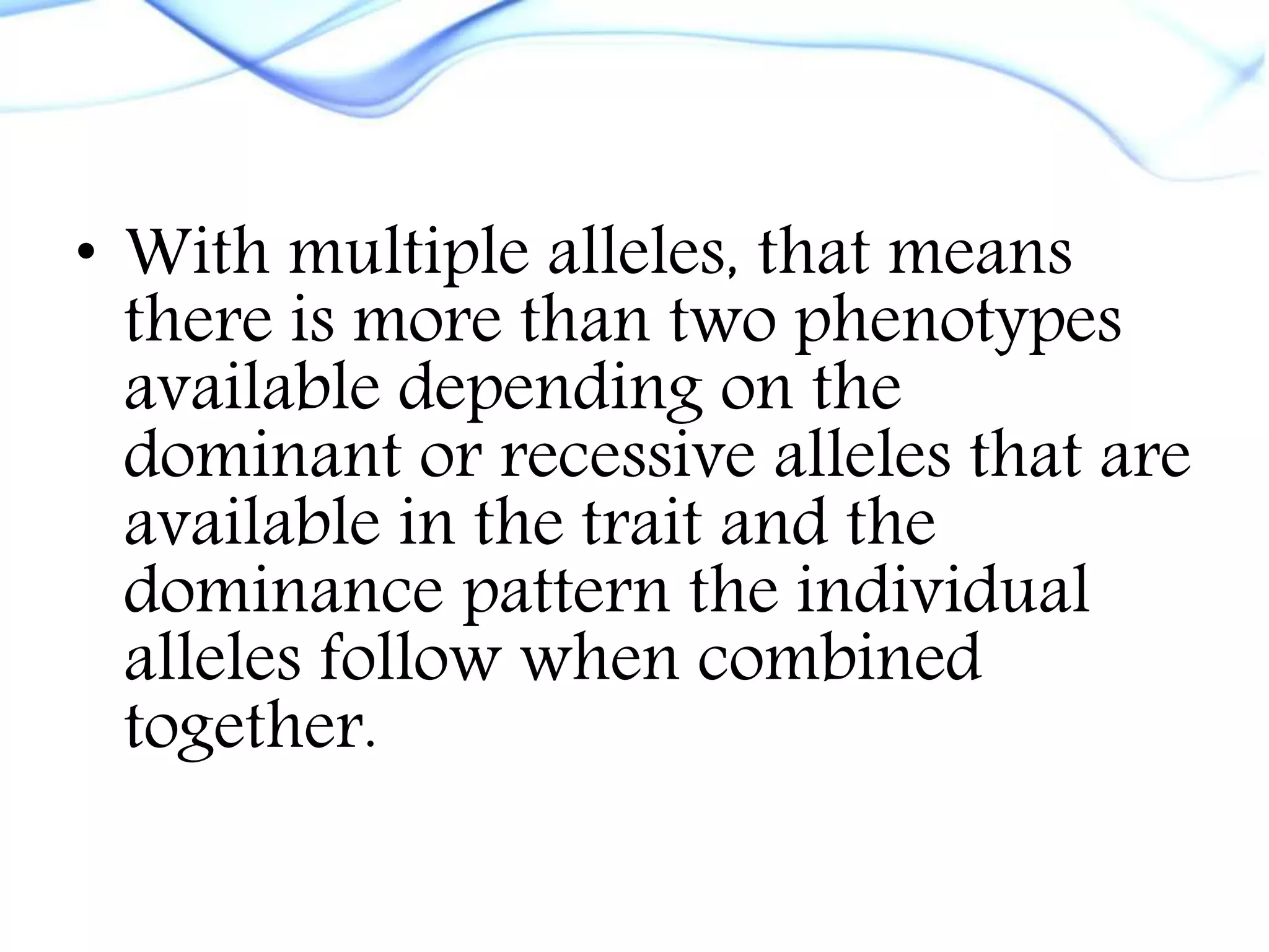 Multiple alleles | PPT