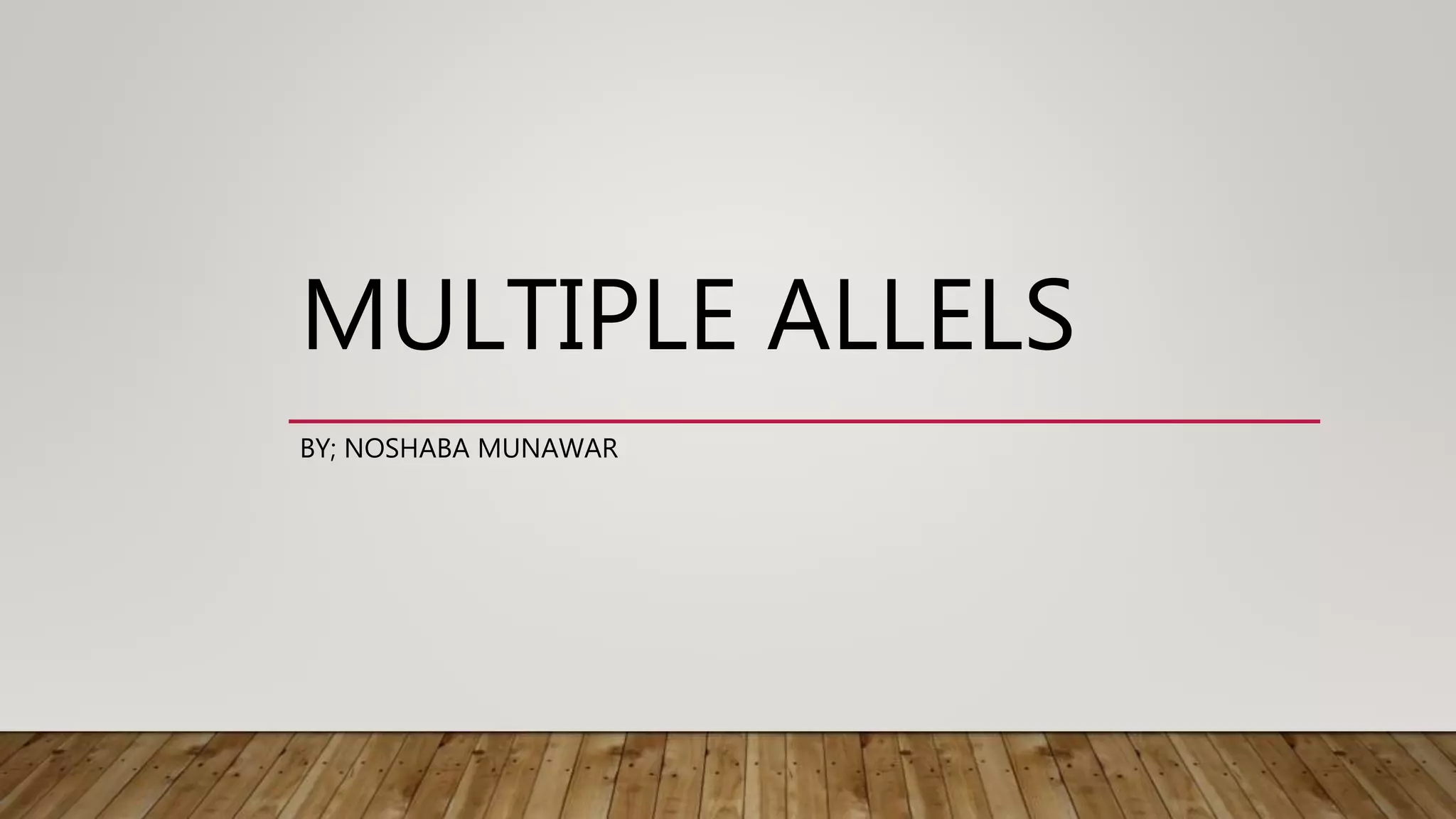 Multiple allele of rabbit coat color | PPTX