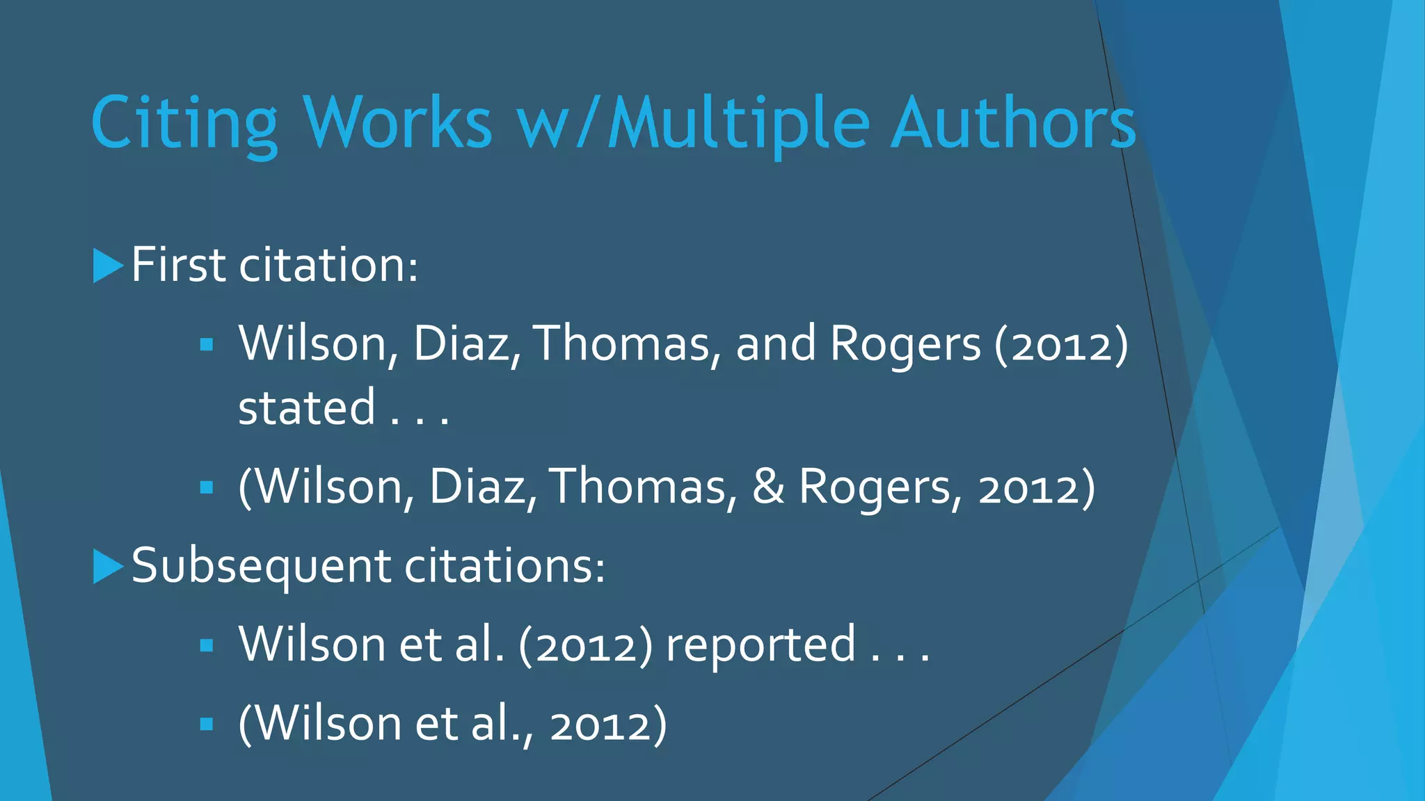 Multiple Authors (APA) | PPTX