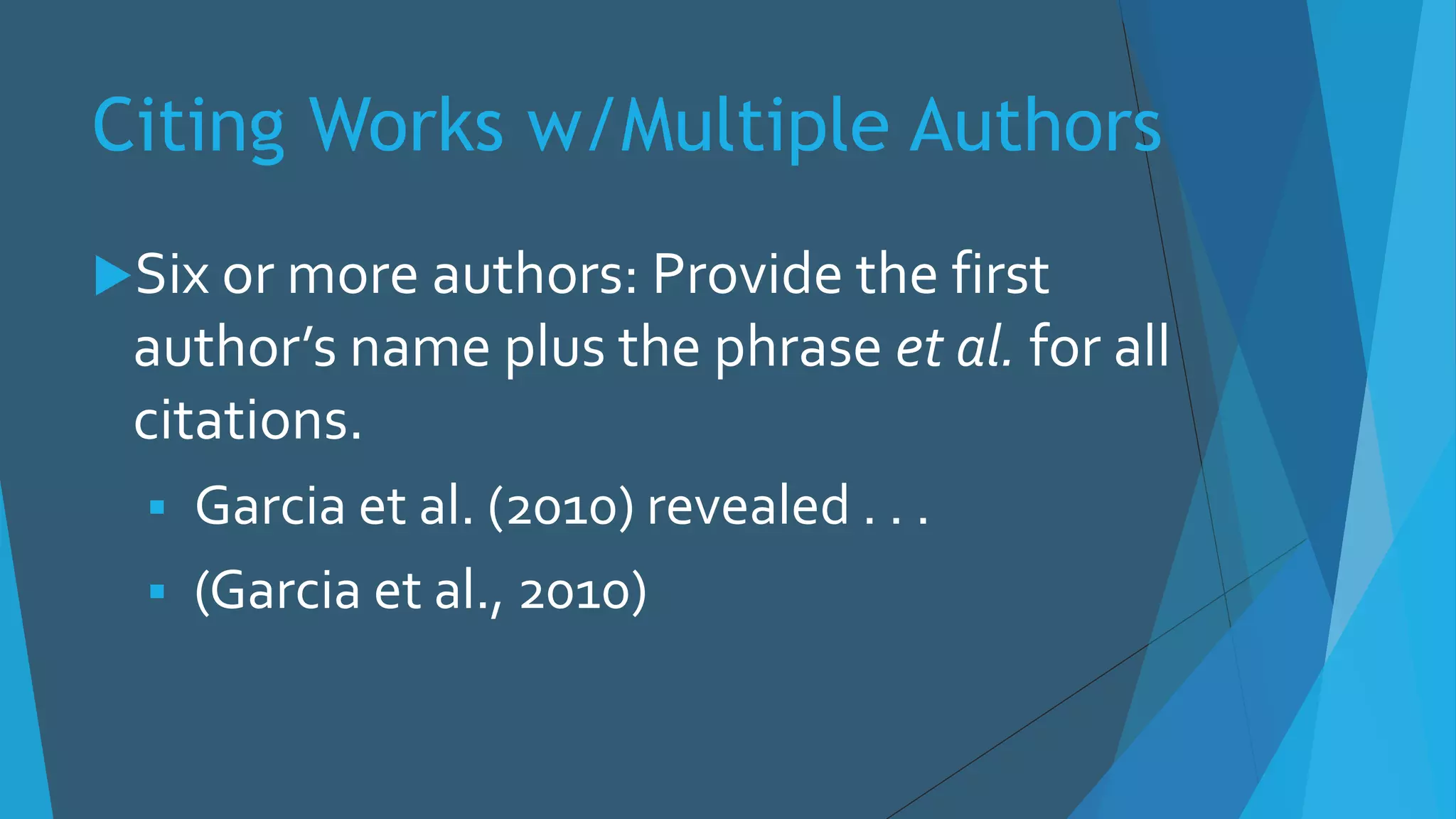 Multiple Authors (APA) | PPTX