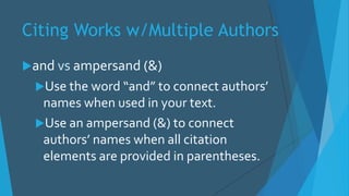Multiple Authors (APA) | PPTX