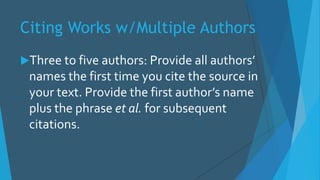 Multiple Authors (APA) | PPTX