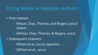 Multiple Authors (APA) | PPTX