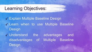 Multiple baseline design | PPT