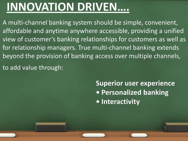 Multiple channels in banking | PPTX