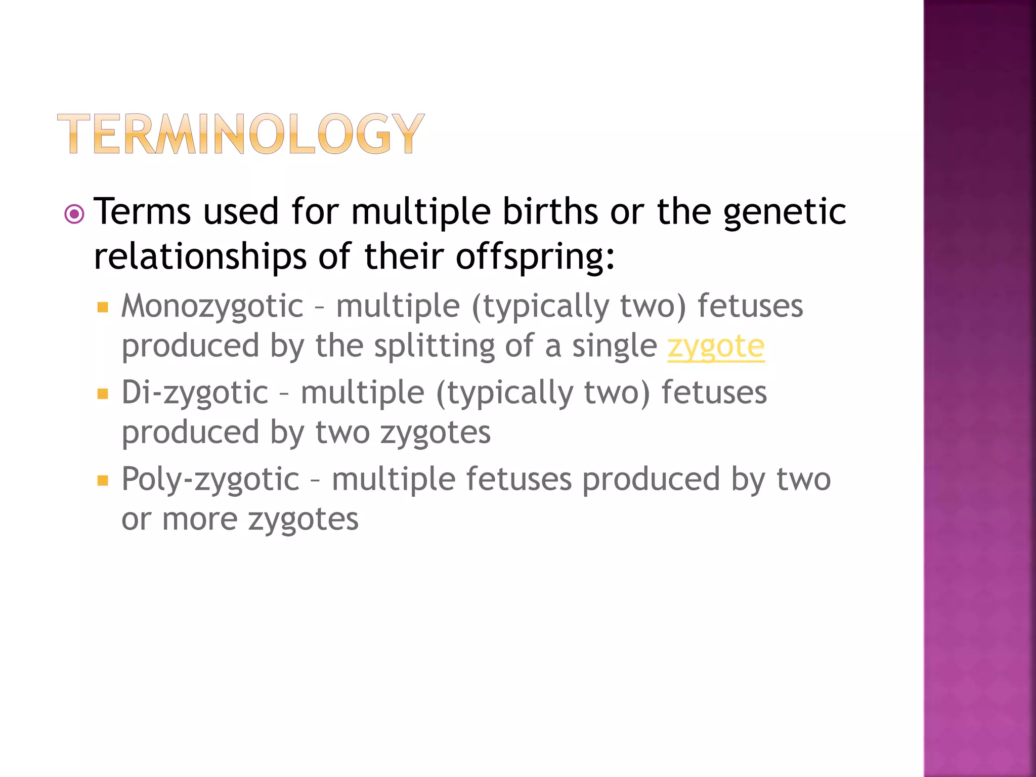 Multiple Childbirth Complications | PPTX