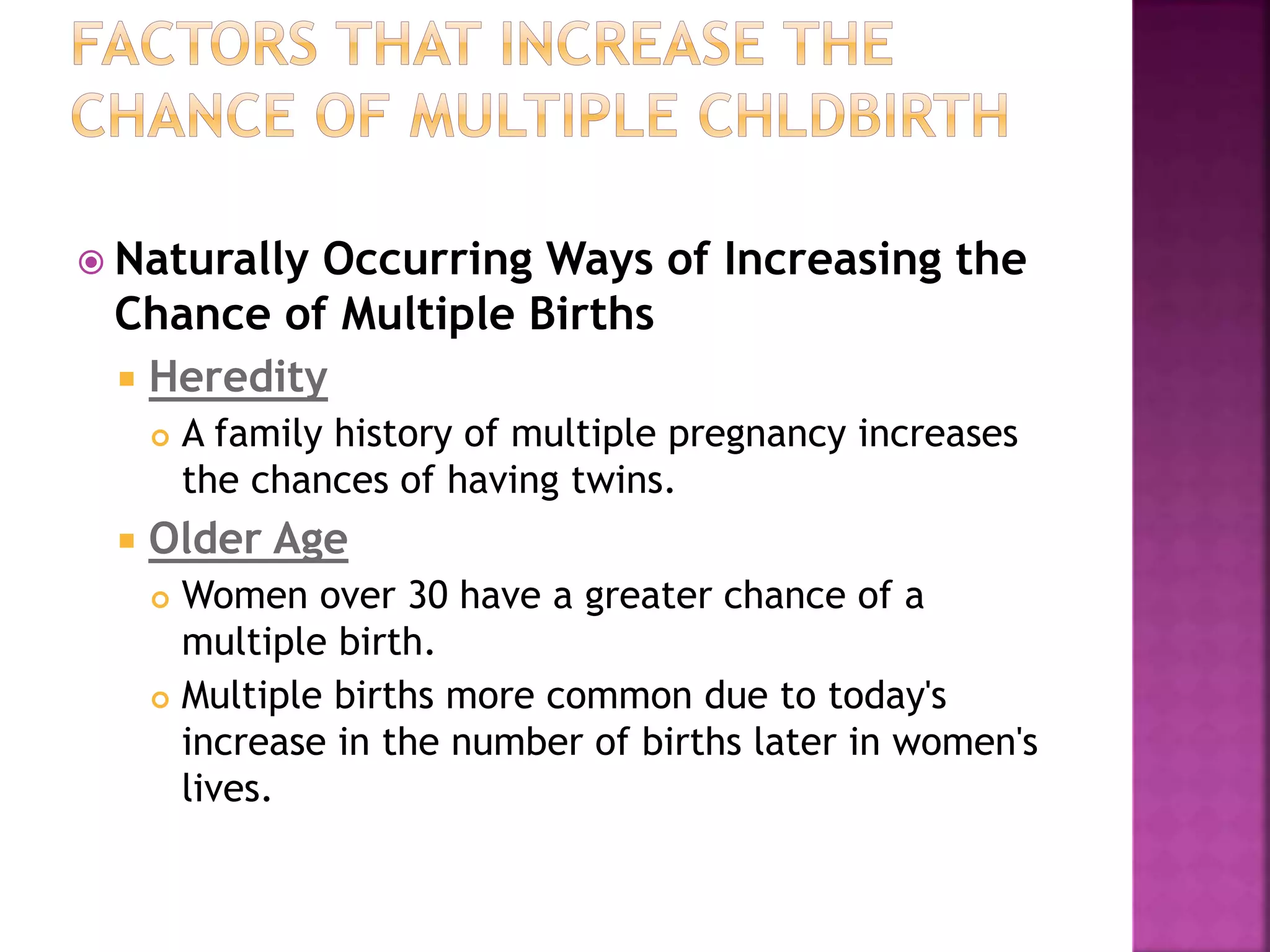 Multiple Childbirth Complications | PPTX