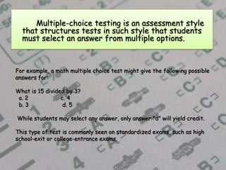 Multiple choice | PPTX