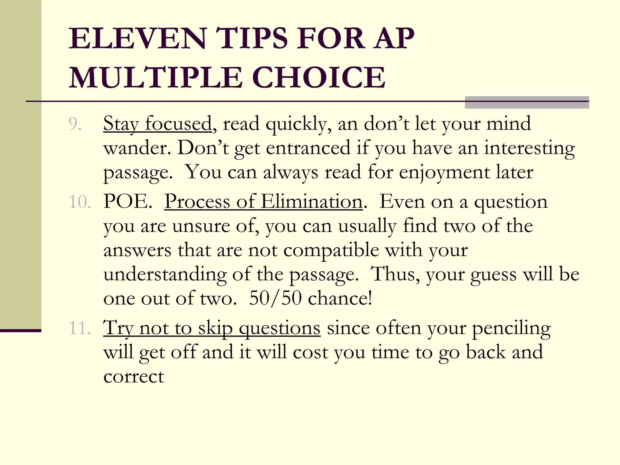 Multiple choice | PPTX