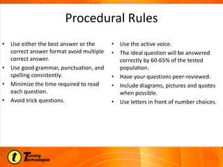Designing Multiple Choice Questions | PPTX