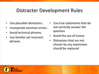 Designing Multiple Choice Questions | PPTX