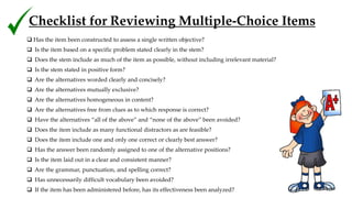 Some Guidelines in Making Multiple Choice Exam | PPTX | First Aid ...