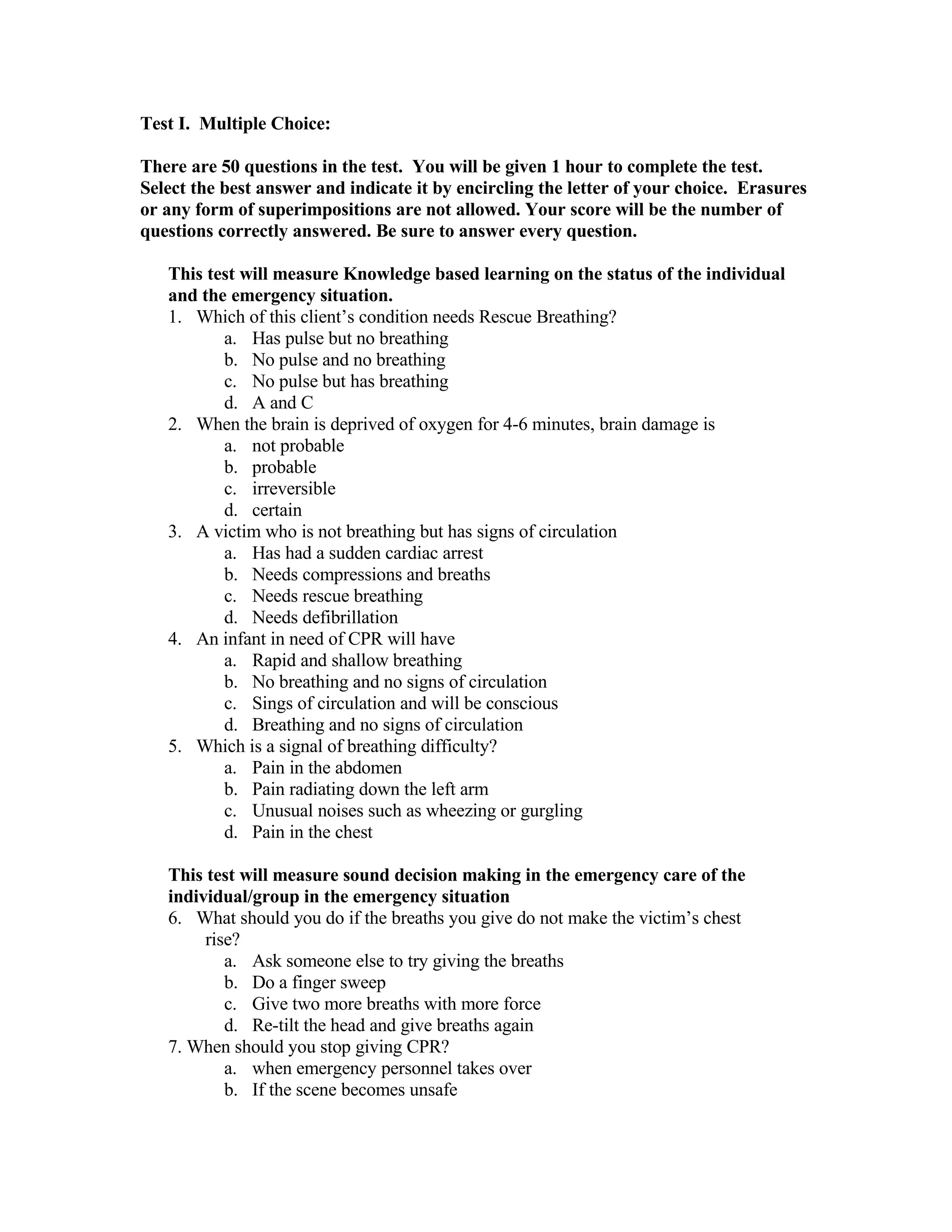 An example of Multiple Choice Fill In The Blanks for Assessment Of ...