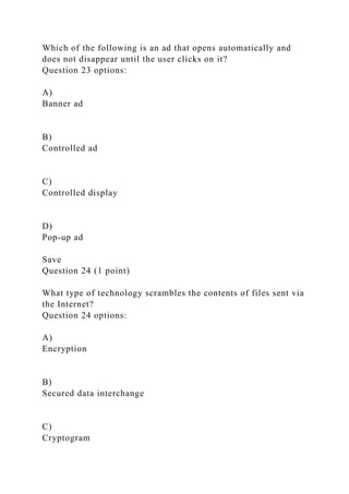 Multiple ChoiceAnswer ALL questions form this section. This sect.docx