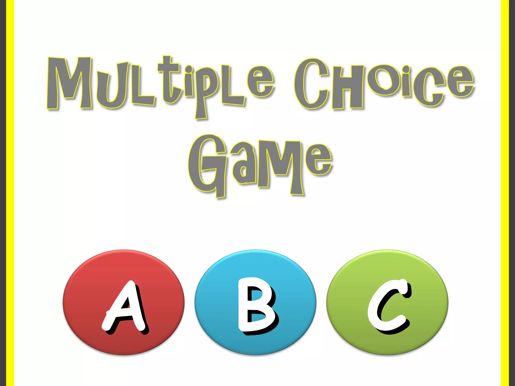 Multiple choice game | PPT