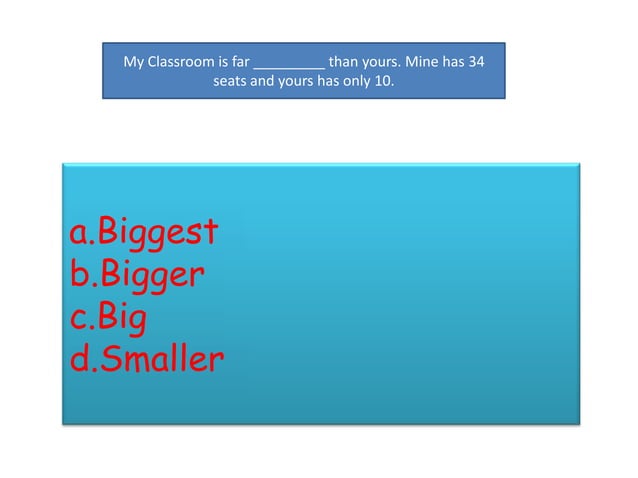 Multiple Choice English Grammar Quiz by Using Animations | PPT