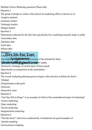 Multiple Choice Marketing questions Please helpQuestion 1The gro.pdf