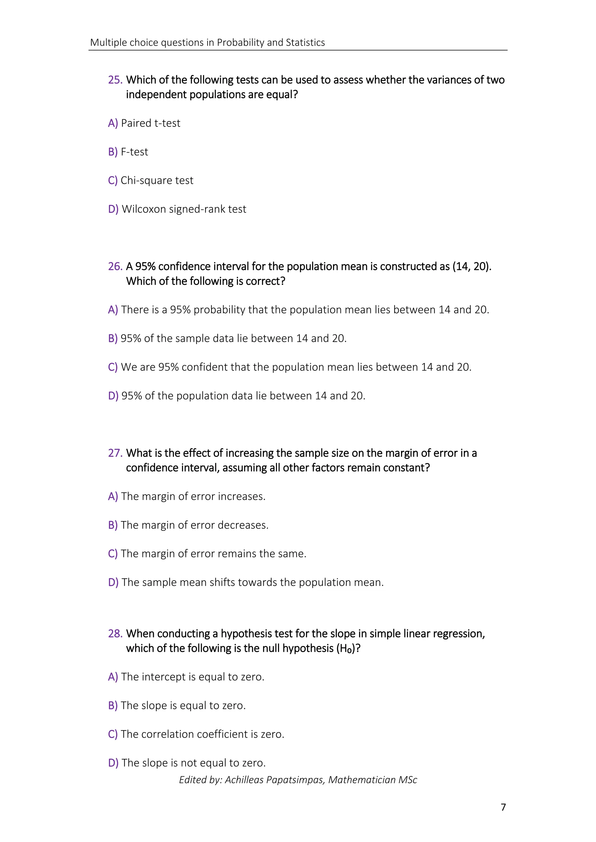 Multiple choice questions in Probability and Statistics.pdf