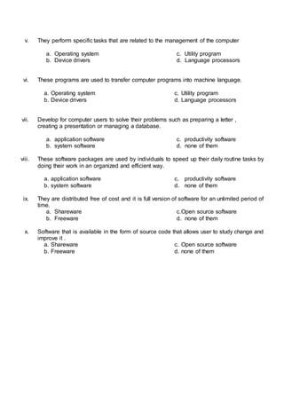 Multiple choice questions chapter 1 | DOCX