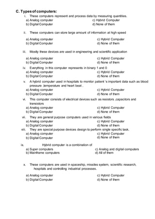 Multiple choice questions chapter 1 | DOCX
