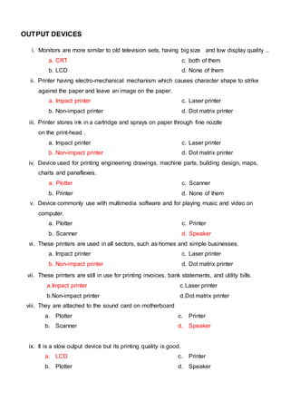 Multiple choice questions chapter 1 | DOCX
