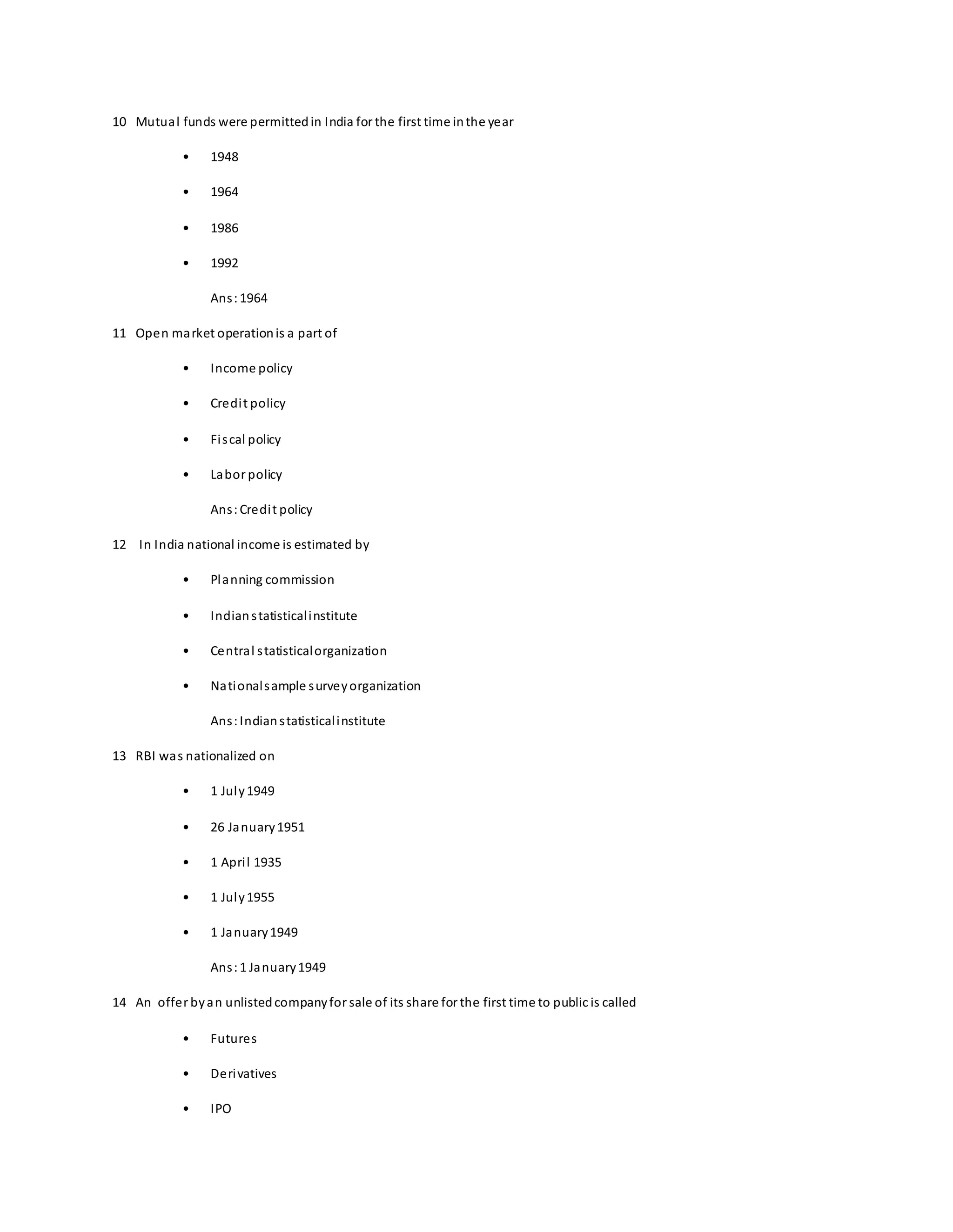 Multiple choice questions 50 | PDF