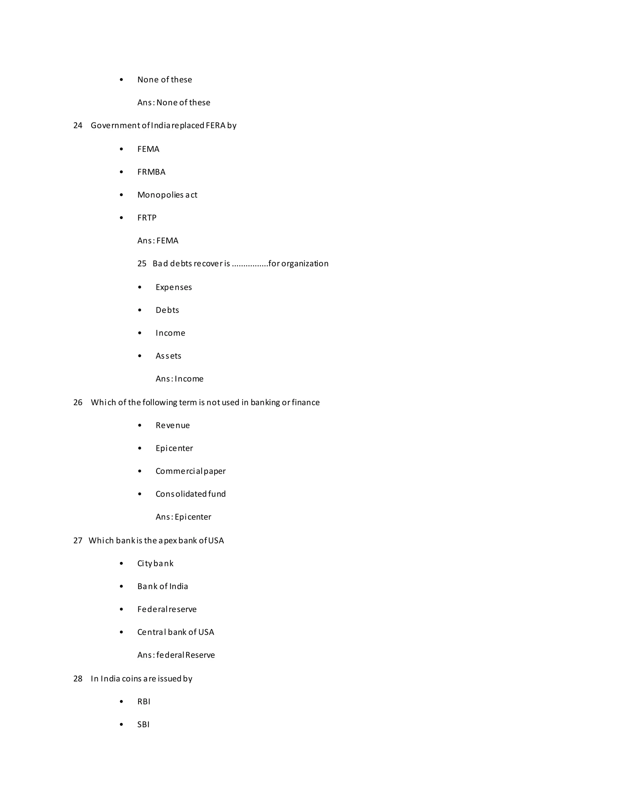 Multiple choice questions 50 | PDF
