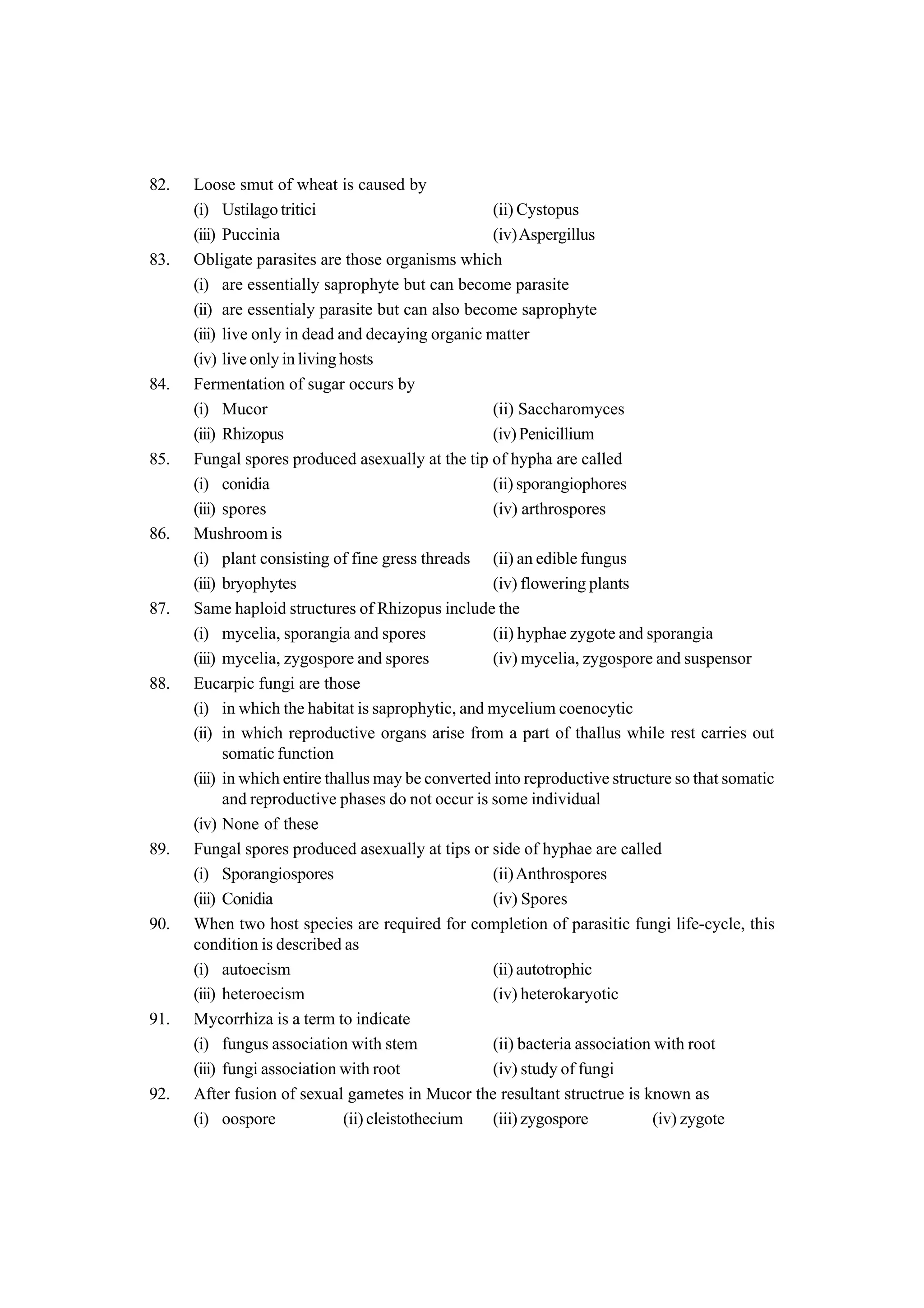 Multiple choice questions_fungi_and_plan | PDF