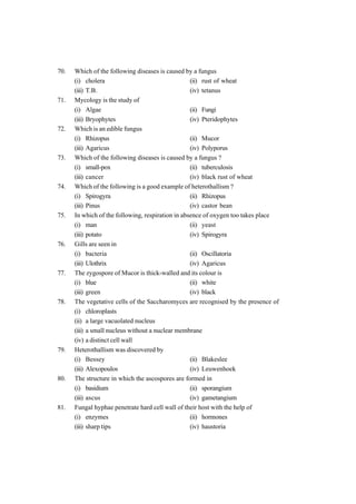 Multiple choice questions_fungi_and_plan | PDF