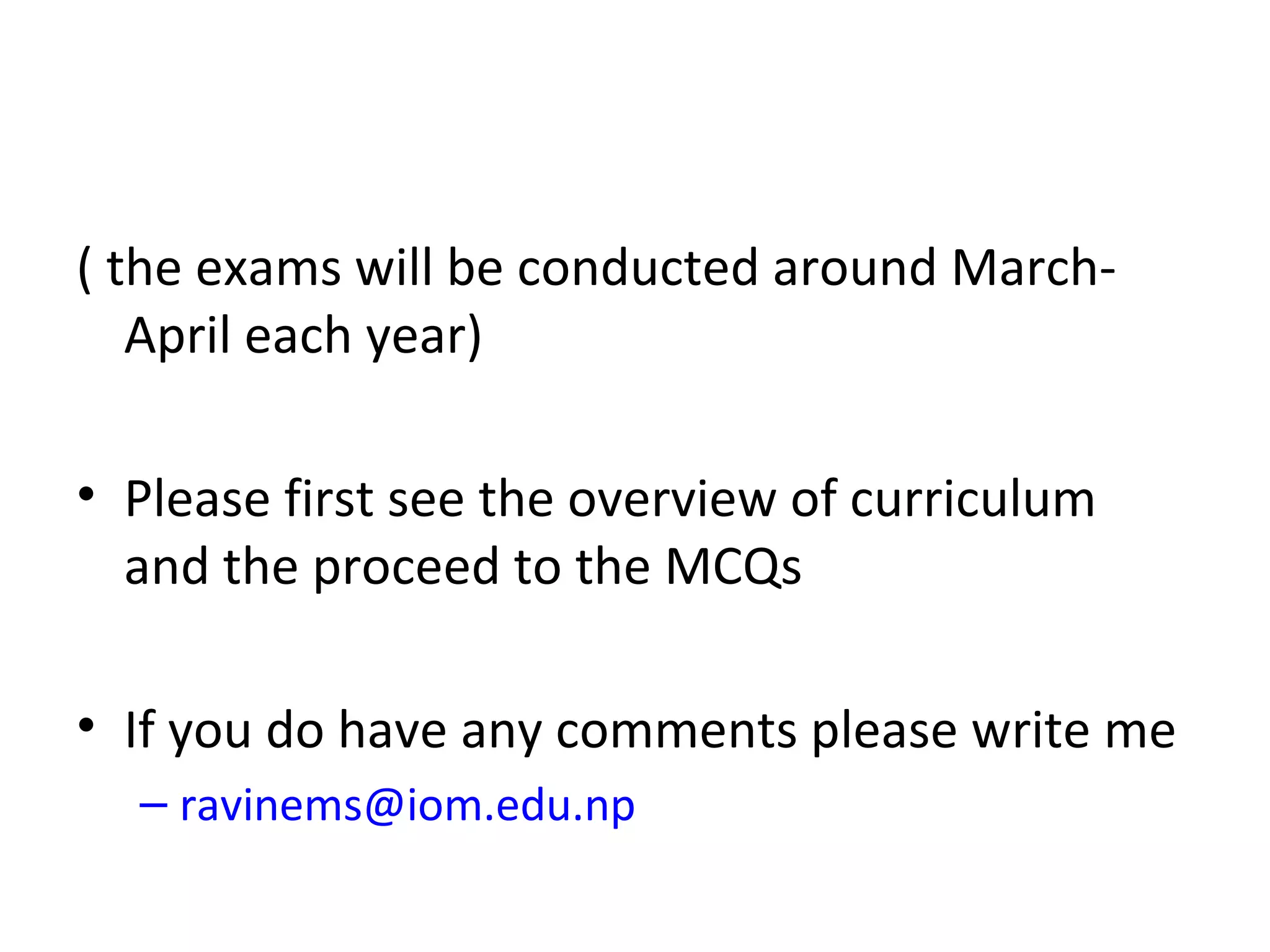Multiple Choice Questions (MCQs) for Masters of Optometry Entrance ...