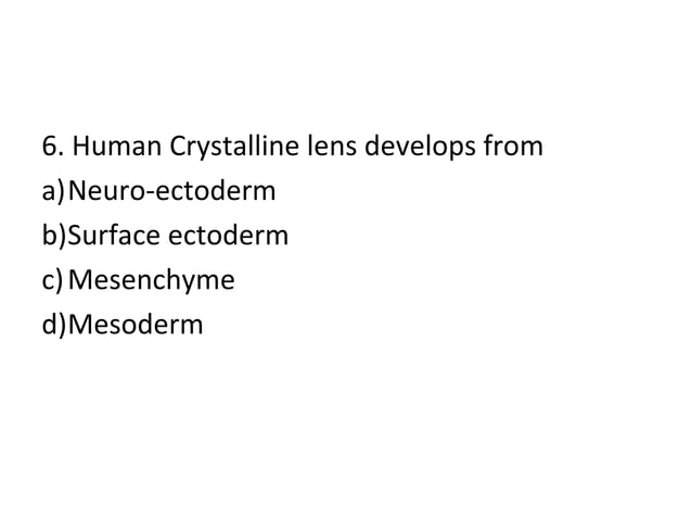 Multiple Choice Questions (MCQs) for Masters of Optometry Entrance ...
