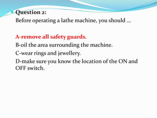 Multiple choice questions on manufacturing technology | PPTX