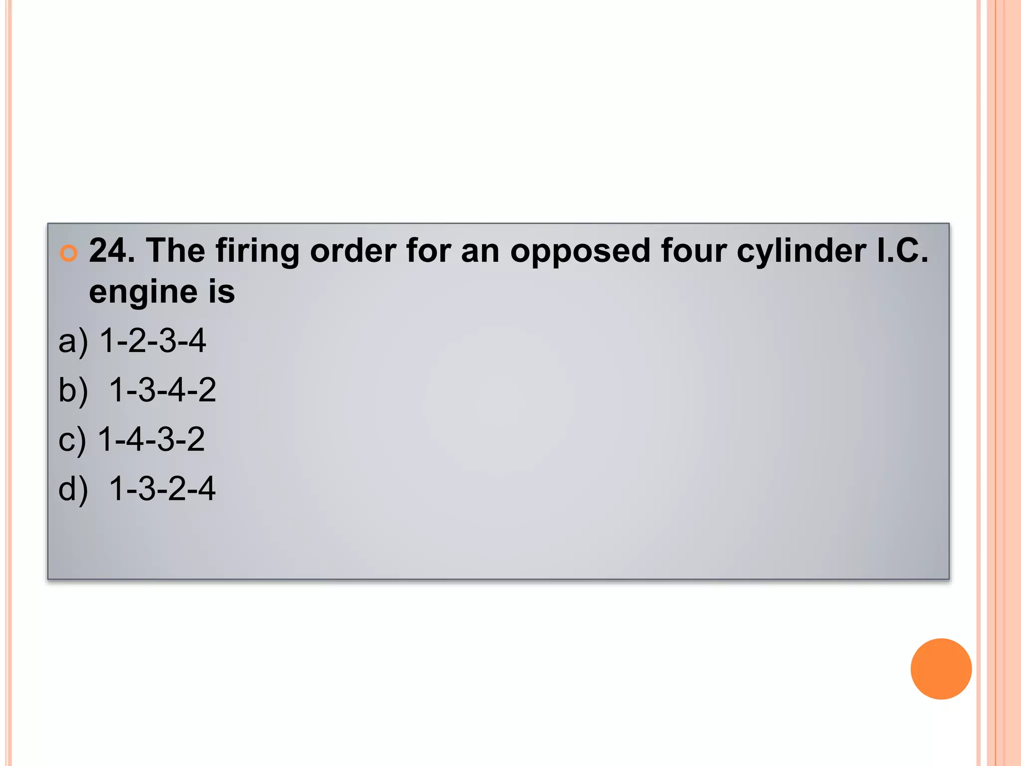 Multiple choice questions Subject -Automobile Engineering | PPTX