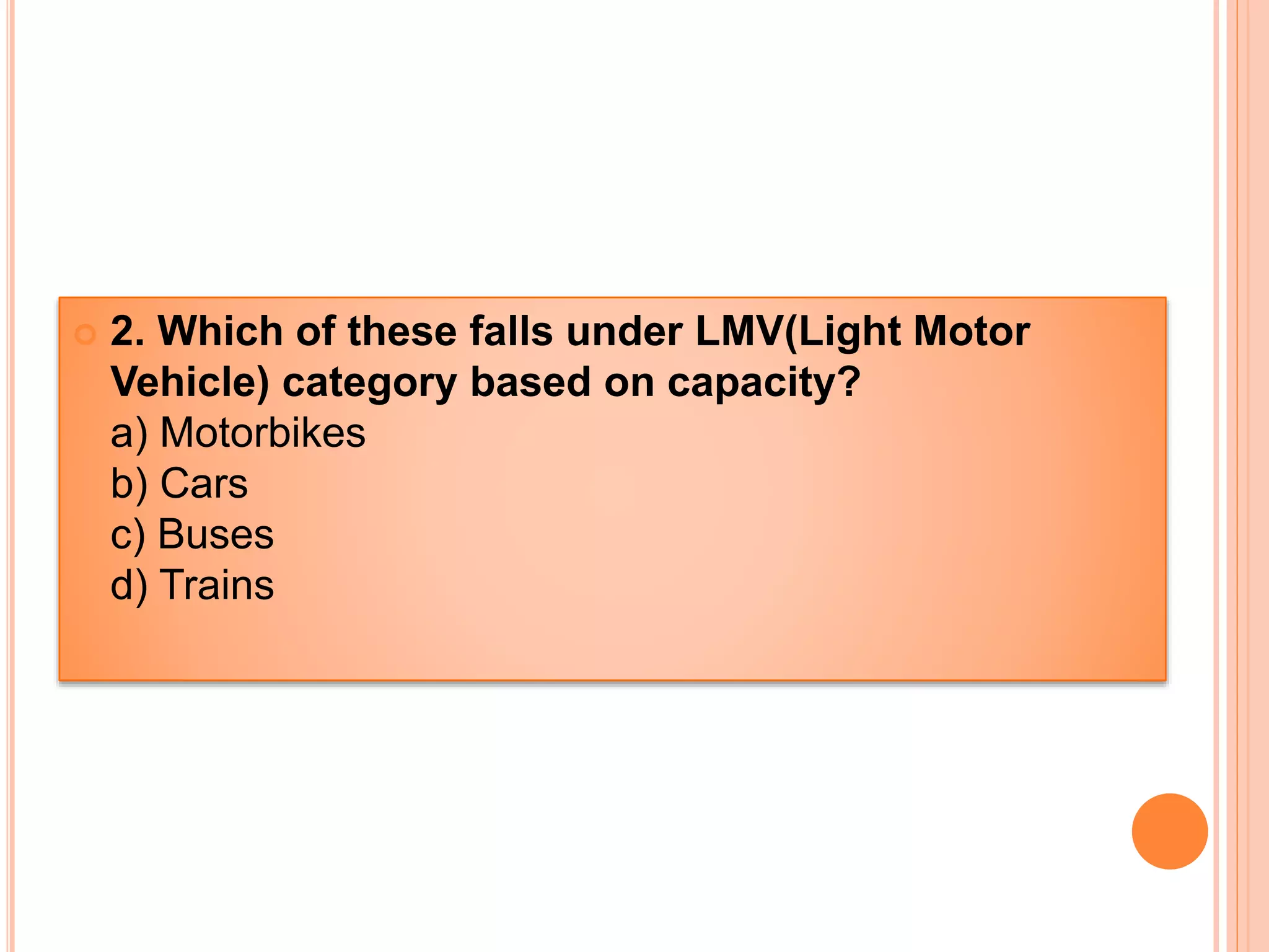 Multiple choice questions Subject -Automobile Engineering | PPTX
