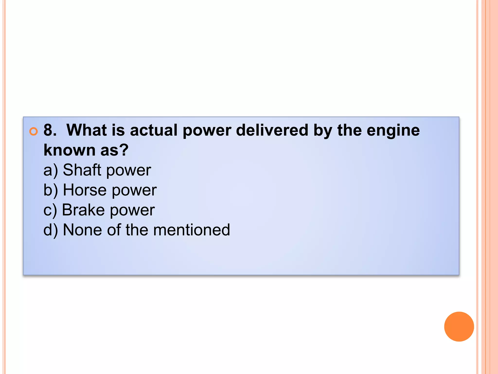 Multiple choice questions Subject -Automobile Engineering | PPTX