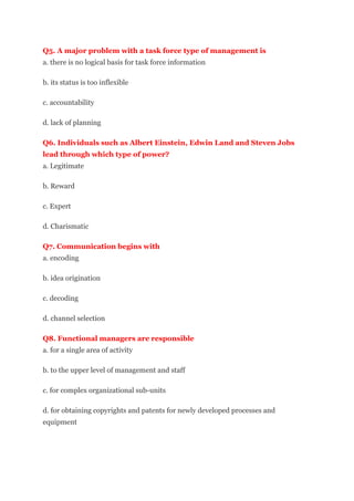 Multiple choice questions with answers | PDF