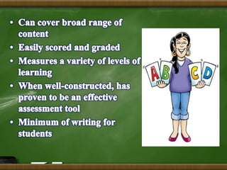 Multiple choice test (Assessment of Student Learning I) | PPT