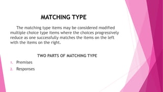 MULTIPLE CHOICE TEST AND.pptx | Free Download