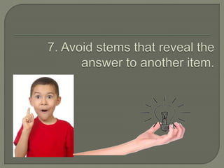 Multiple Choice Test Construction Rules | PPTX