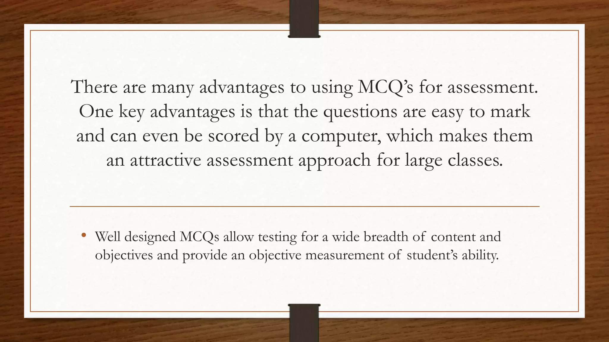 Multiple Choice Tests | PPTX