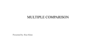 Multiple Comparison_Applied Statistics, Data Science | PPTX