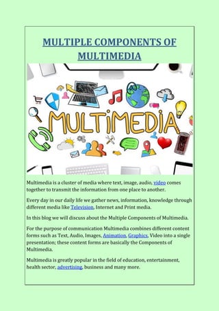 MULTIPLE COMPONENTS OF MULTIMEDIA | PDF