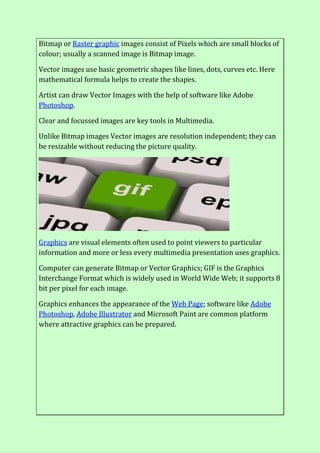 MULTIPLE COMPONENTS OF MULTIMEDIA | PDF