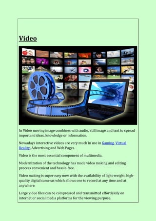 MULTIPLE COMPONENTS OF MULTIMEDIA | PDF