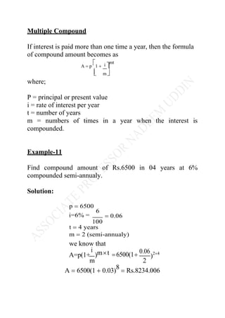 Multiple compound amount | PDF